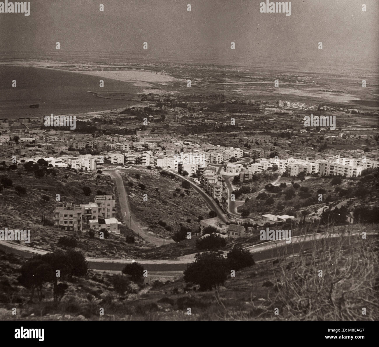 1943 - view of Haifa in Palestine Stock Photo - Alamy