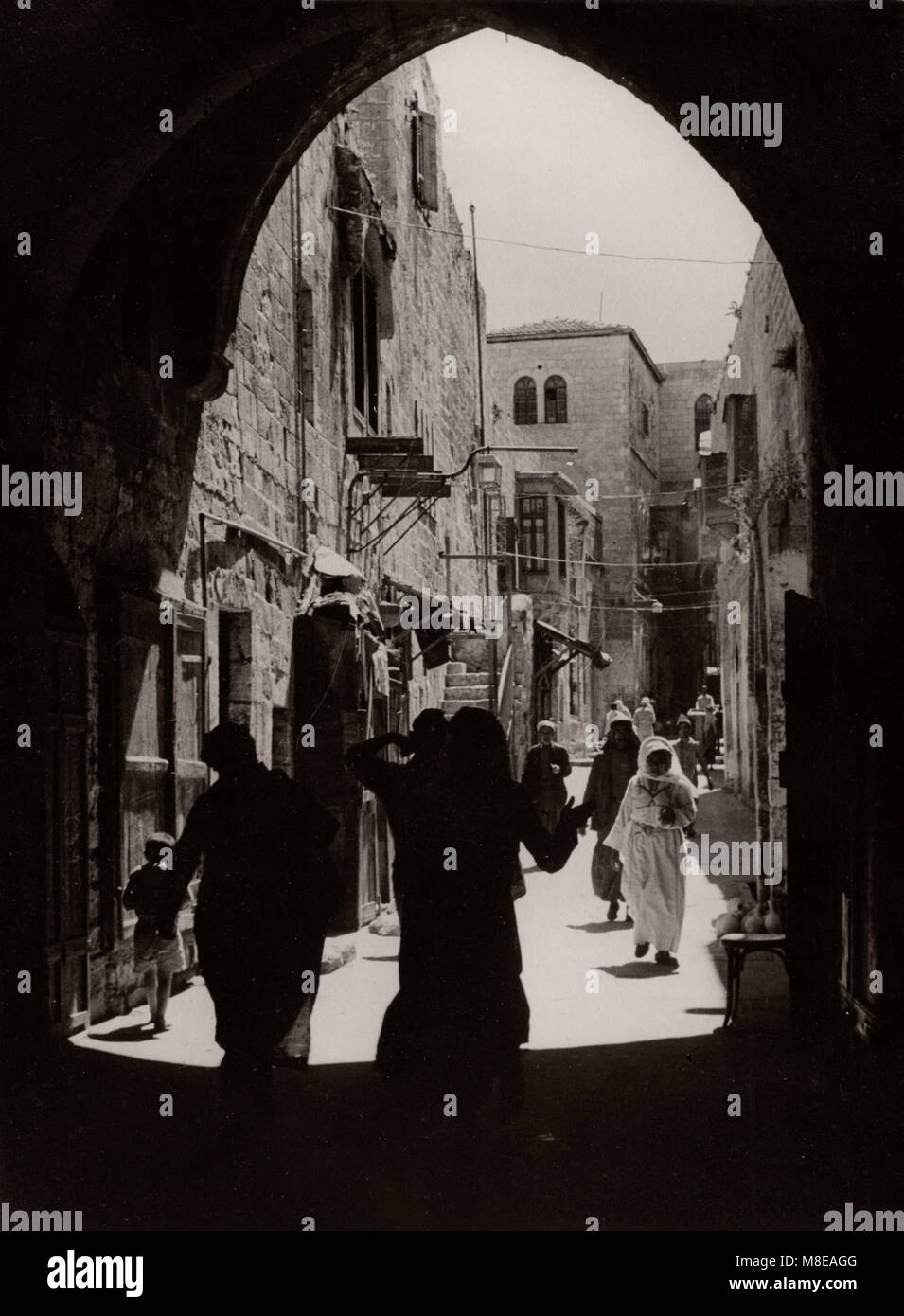1943 - Jerusalem, Palestine (Israel) - street scene Stock Photo - Alamy