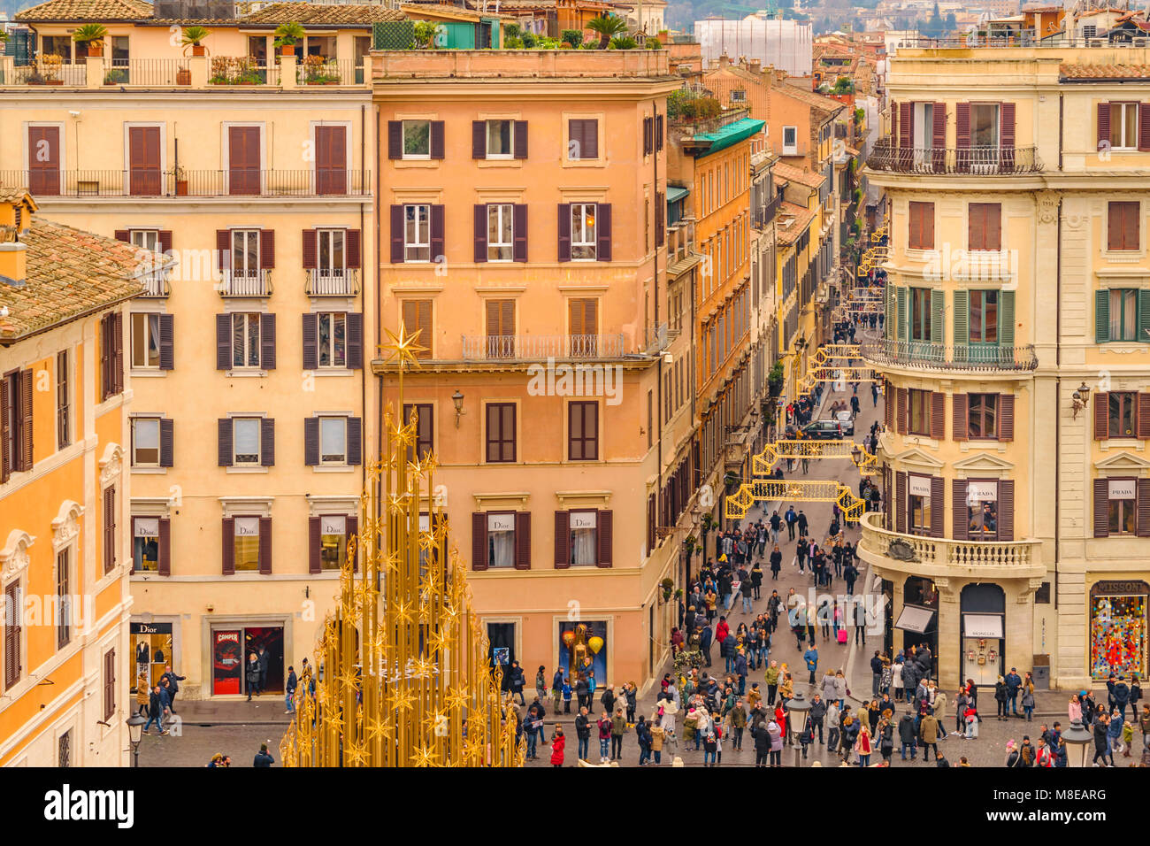 Piazza di spagna aerial hi-res stock photography and images - Alamy