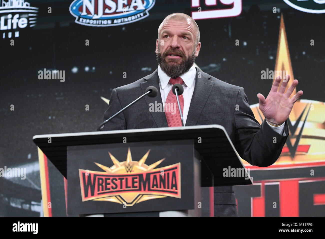 East Rutherford, NJ, USA. 16th Mar, 2018. Paul 'Triple H' Levesque at ...