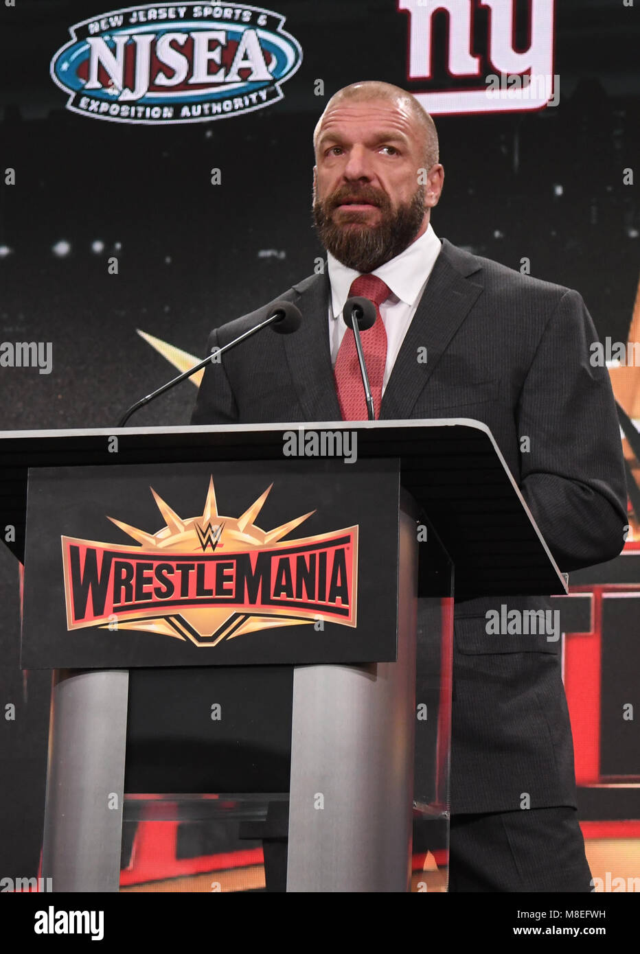 East Rutherford, NJ, USA. 16th Mar, 2018. Paul 'Triple H' Levesque at ...