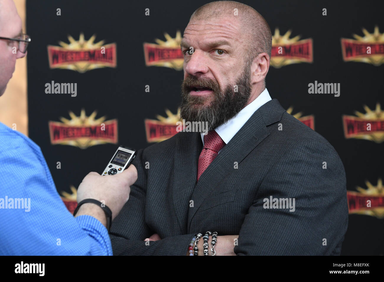 East Rutherford, NJ, USA. 16th Mar, 2018. Paul 'Triple H' Levesque at ...