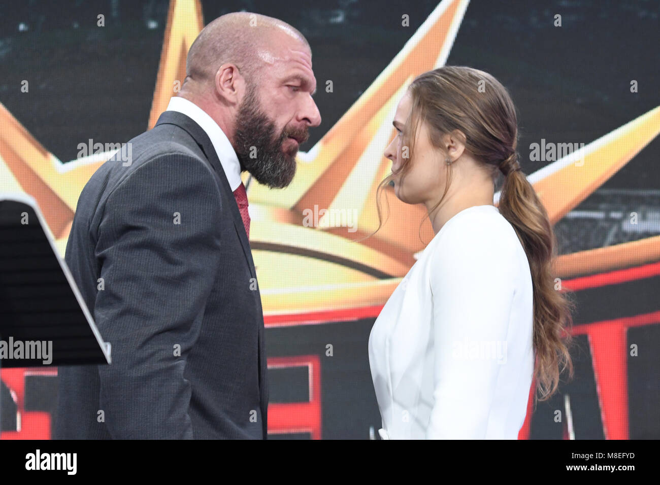 Ronda rousey and triple h hi-res stock photography and images - Alamy