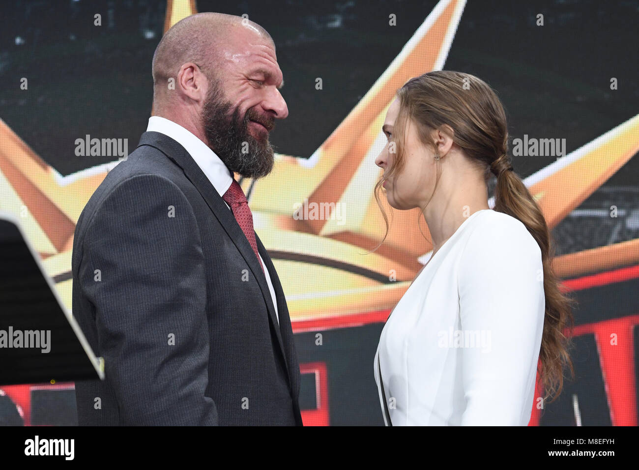 Ronda rousey and triple h hi-res stock photography and images - Alamy