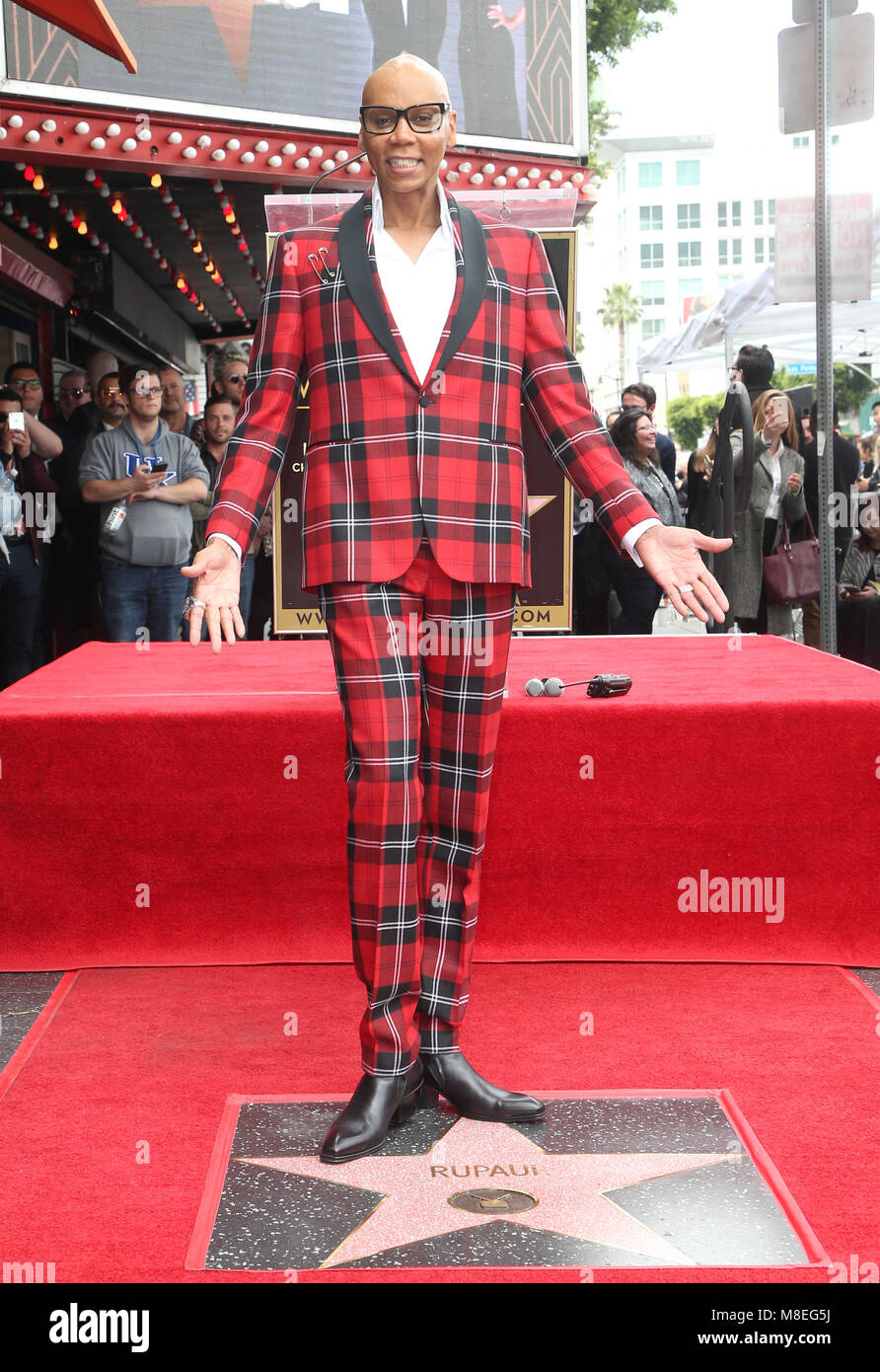 Los Angeles, Ca, USA. 16th Mar, 2018. RuPaul pictured at the ceremony ...
