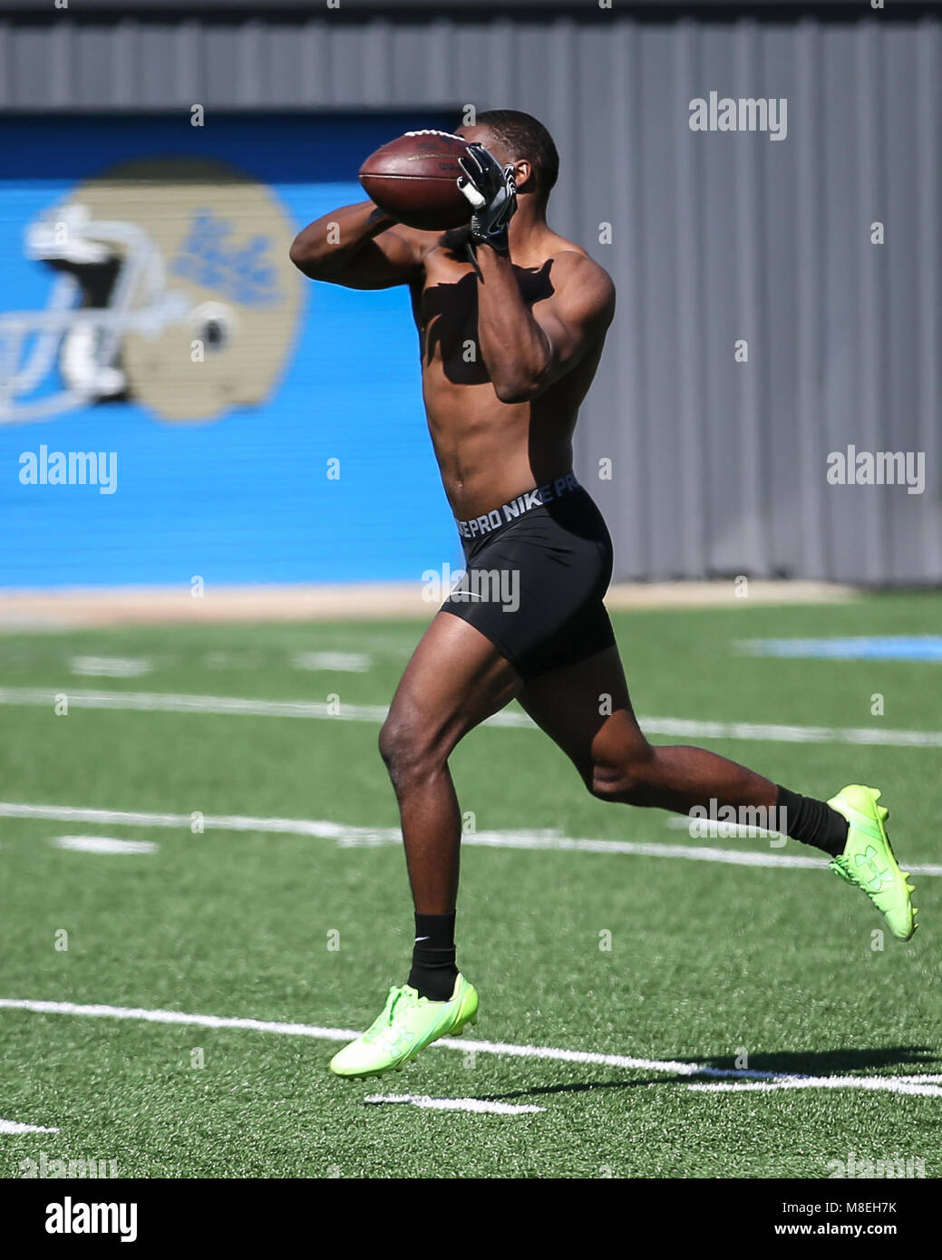 Los Angeles CA. 15th Mar, 2018. Defensive Back John Johnson working at ...