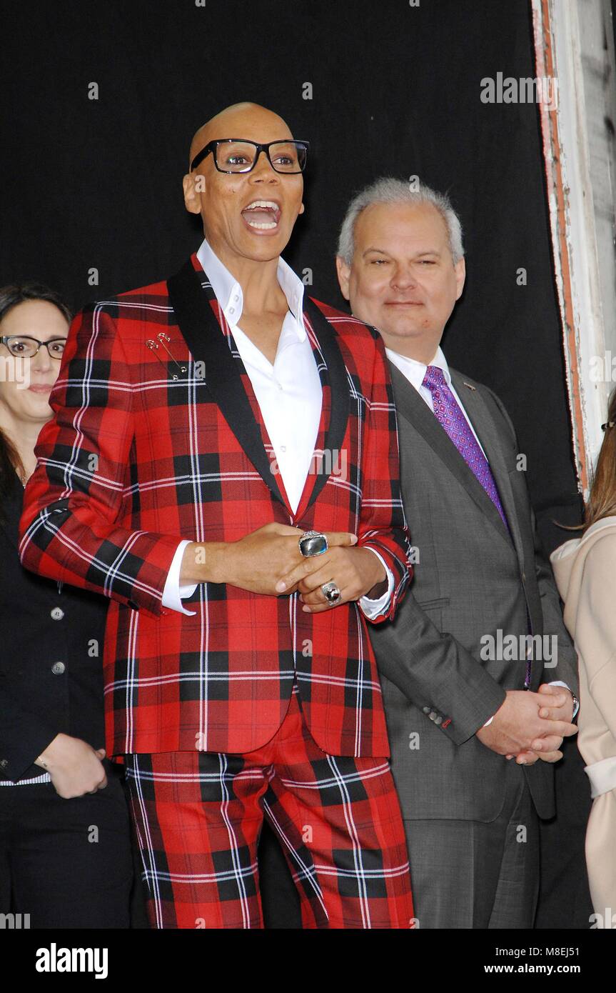 Los Angeles, CA, USA. 16th Mar, 2018. RuPaul at the induction ceremony ...