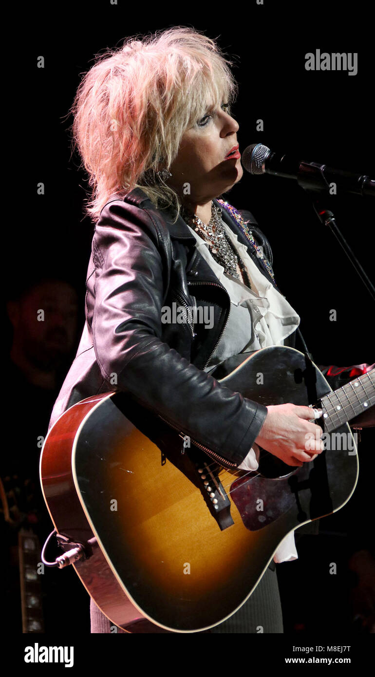 New York City, New York, USA. 15th Mar, 2018. Singer LUCINDA WILLIAMS ...