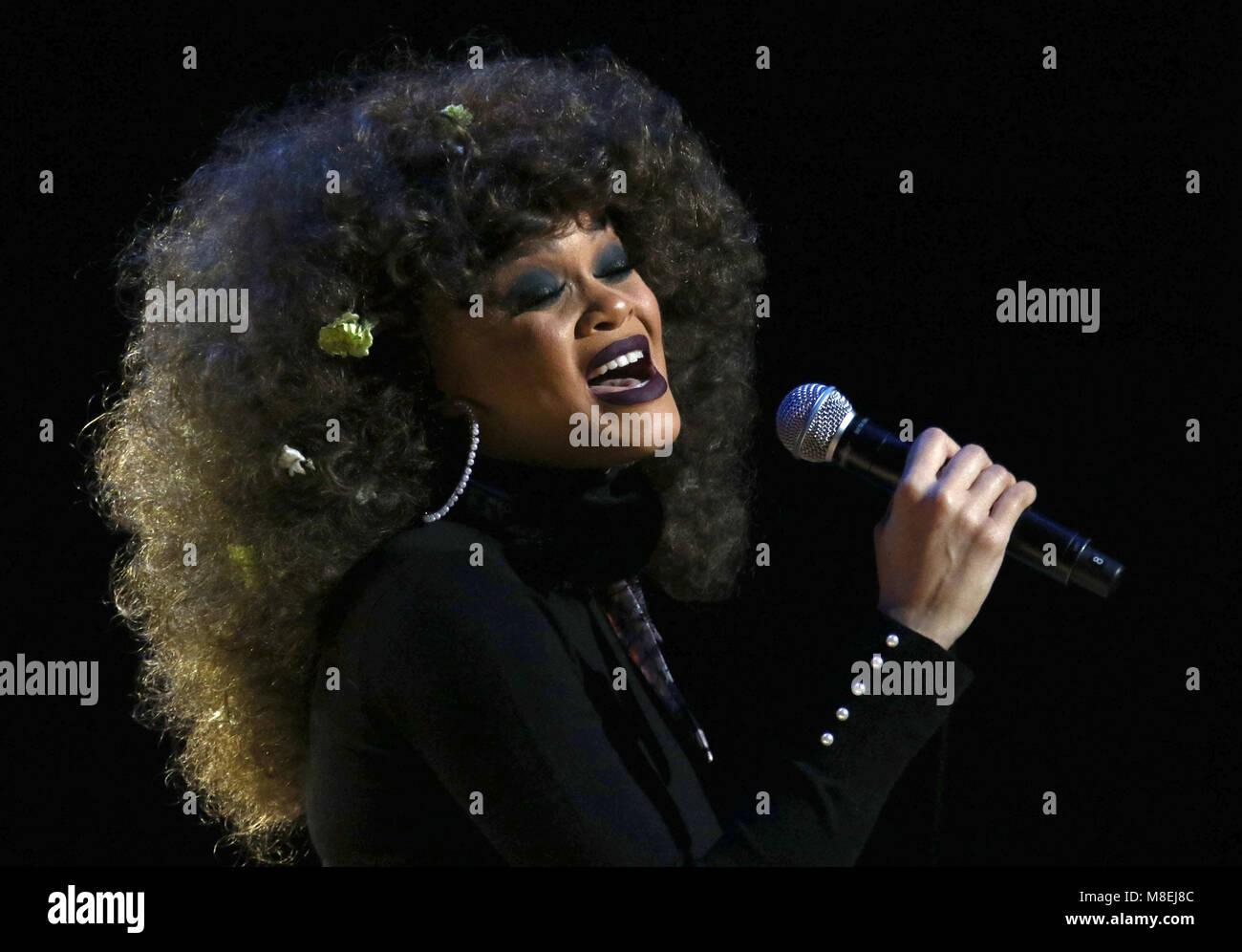 New York City, New York, USA. 15th Mar, 2018. Singer ANDRA DAY performs ...
