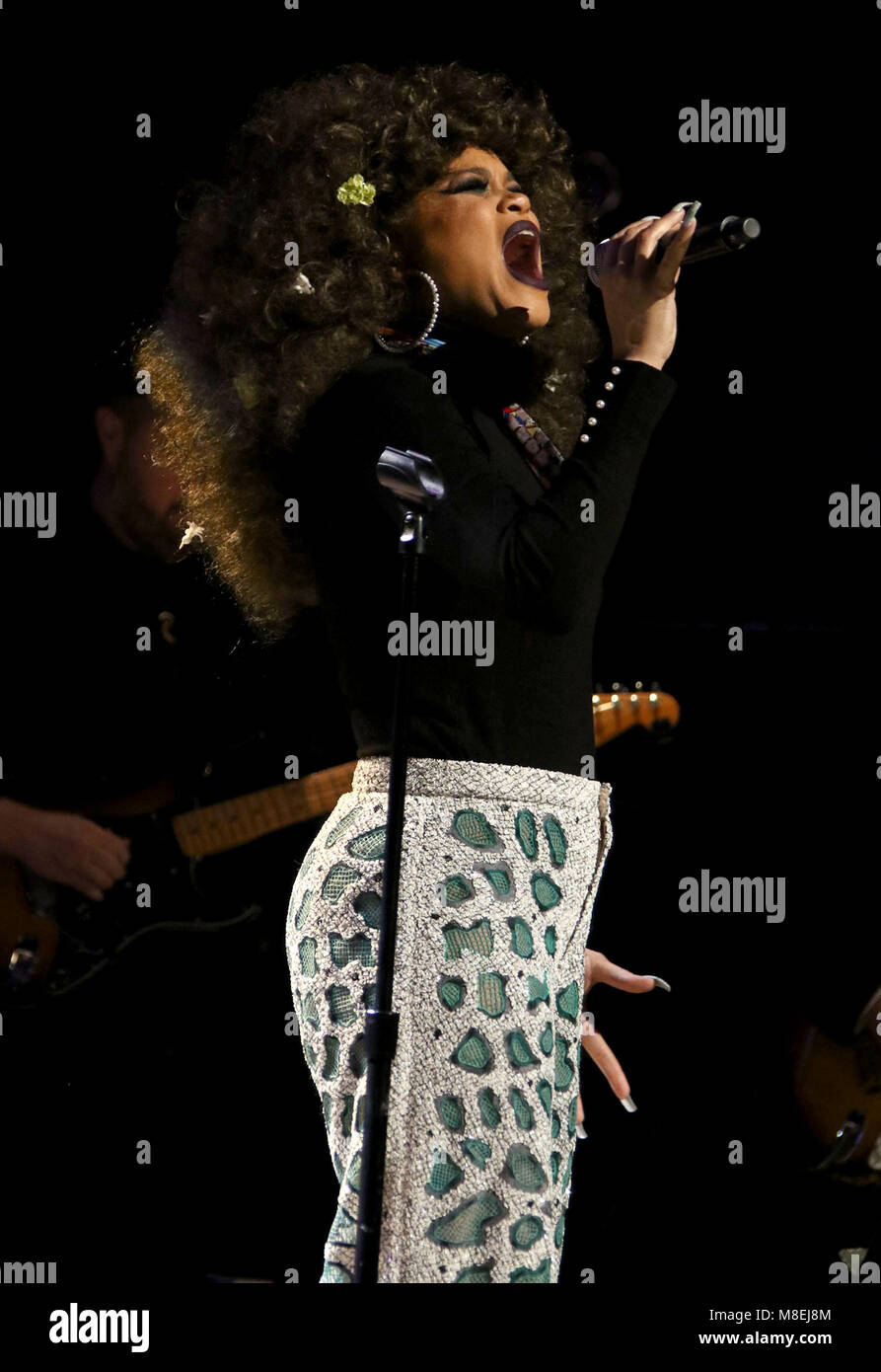 New York City, New York, USA. 15th Mar, 2018. Singer ANDRA DAY performs ...