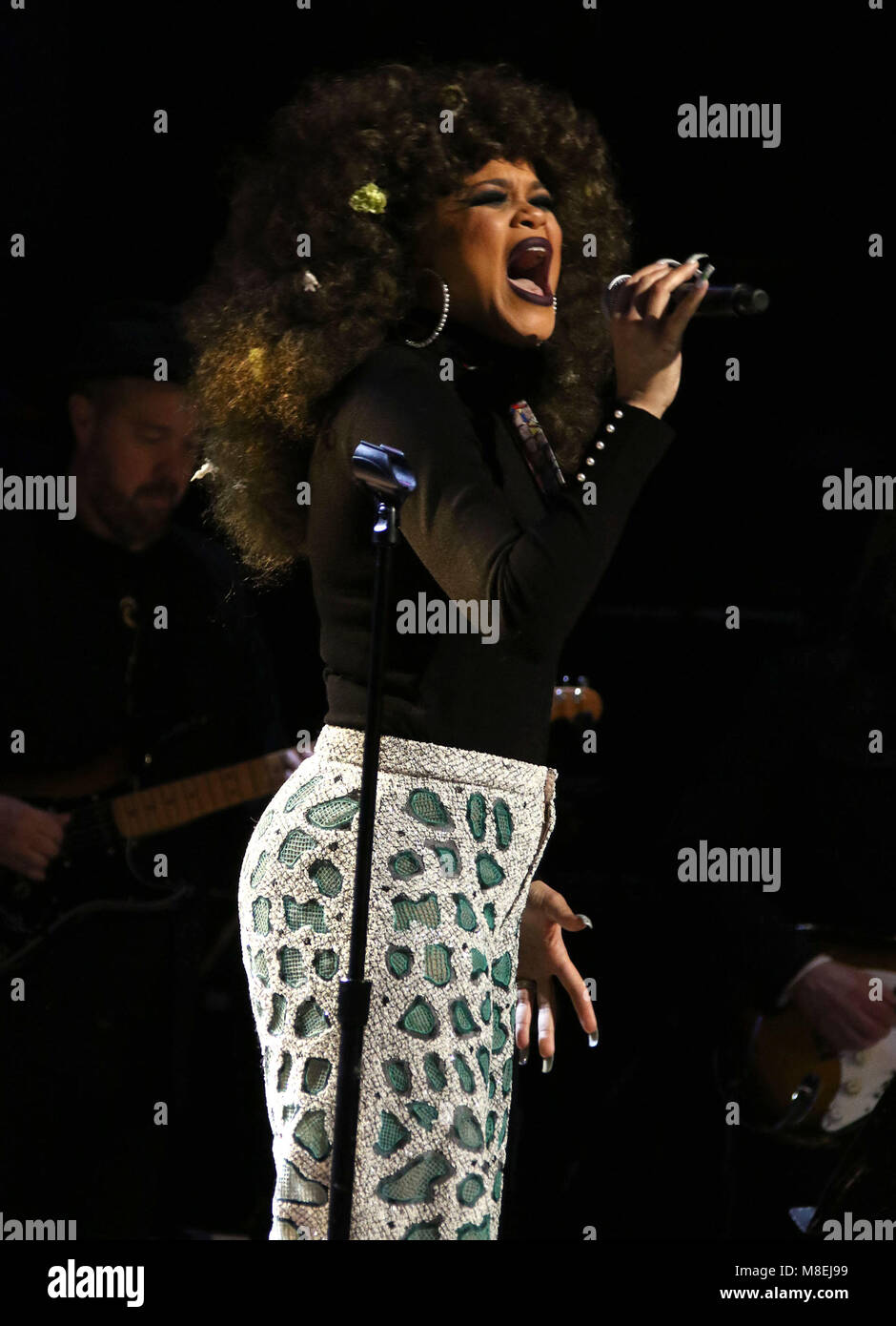 New York City, New York, USA. 15th Mar, 2018. Singer ANDRA DAY performs ...