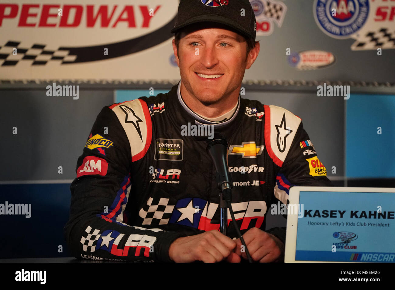 Fontana, CA, USA. 16th Mar, 2018. NASCAR Driver - KASEY KAHNE address ...
