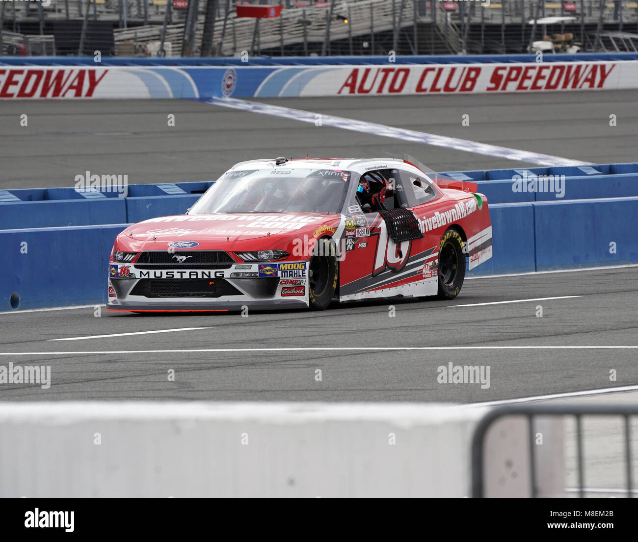 Fontana, CA, USA. 16th Mar, 2018. Race car in the pit area after ...