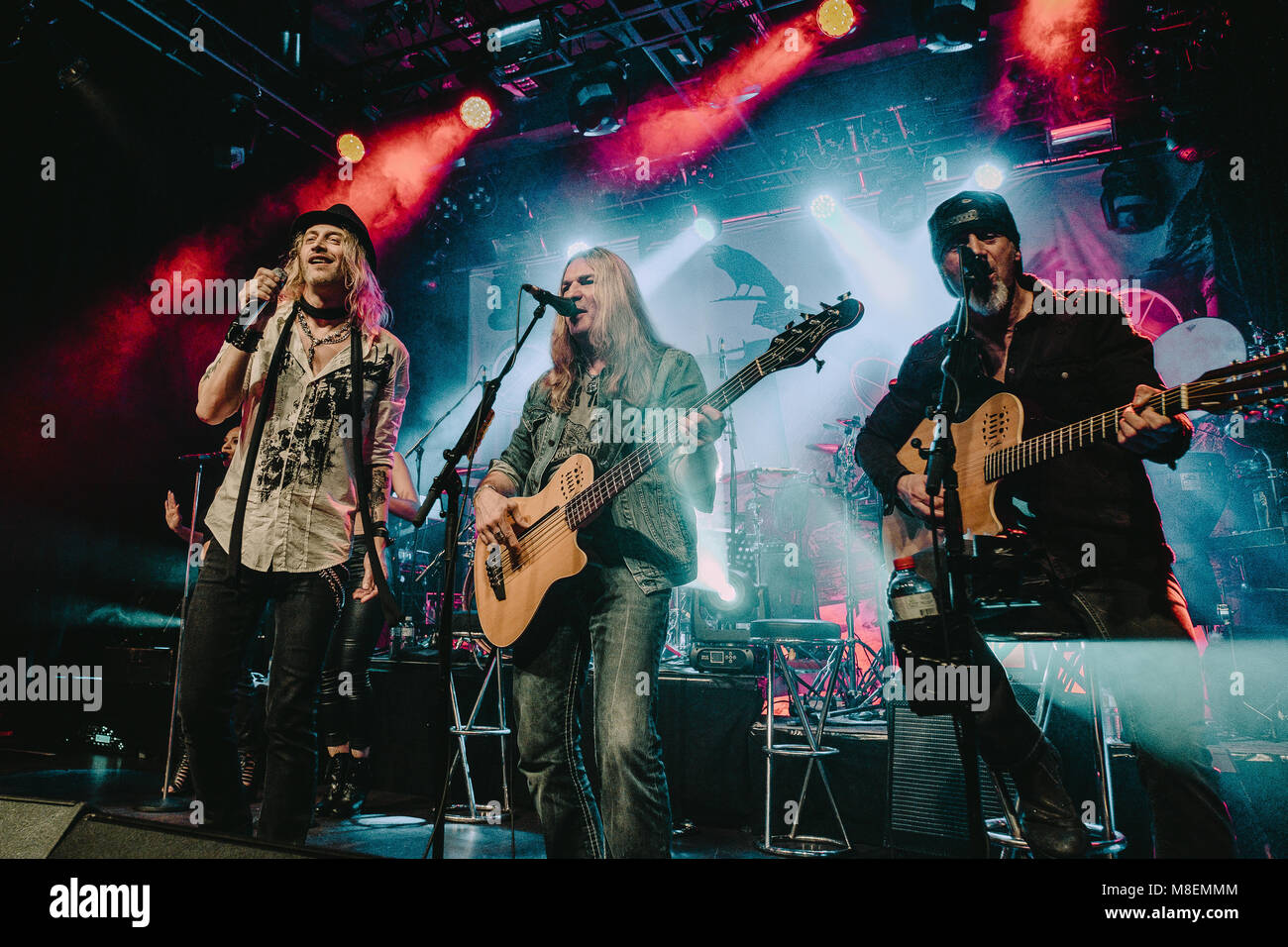Switzerland, Bern - March 16, 2018. The Swiss hard rock band Gotthard ...