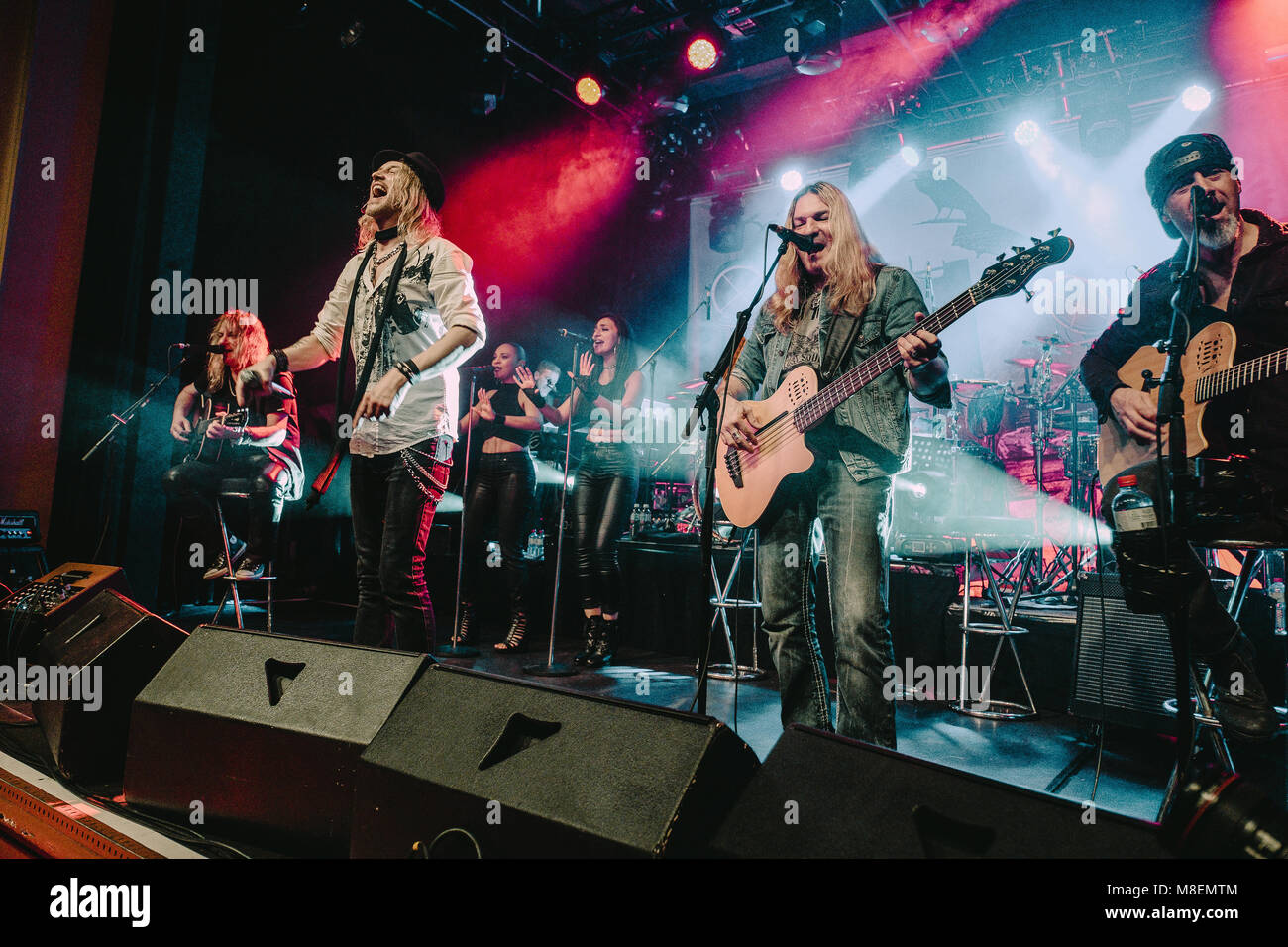 Switzerland, Bern - March 16, 2018. The Swiss hard rock band Gotthard ...