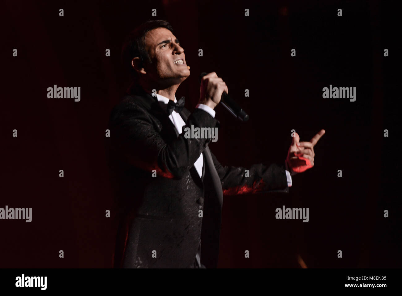 Naples, Italy. 16th Mar, 2018. Sal Da Vinci, Italian singer and actor ...