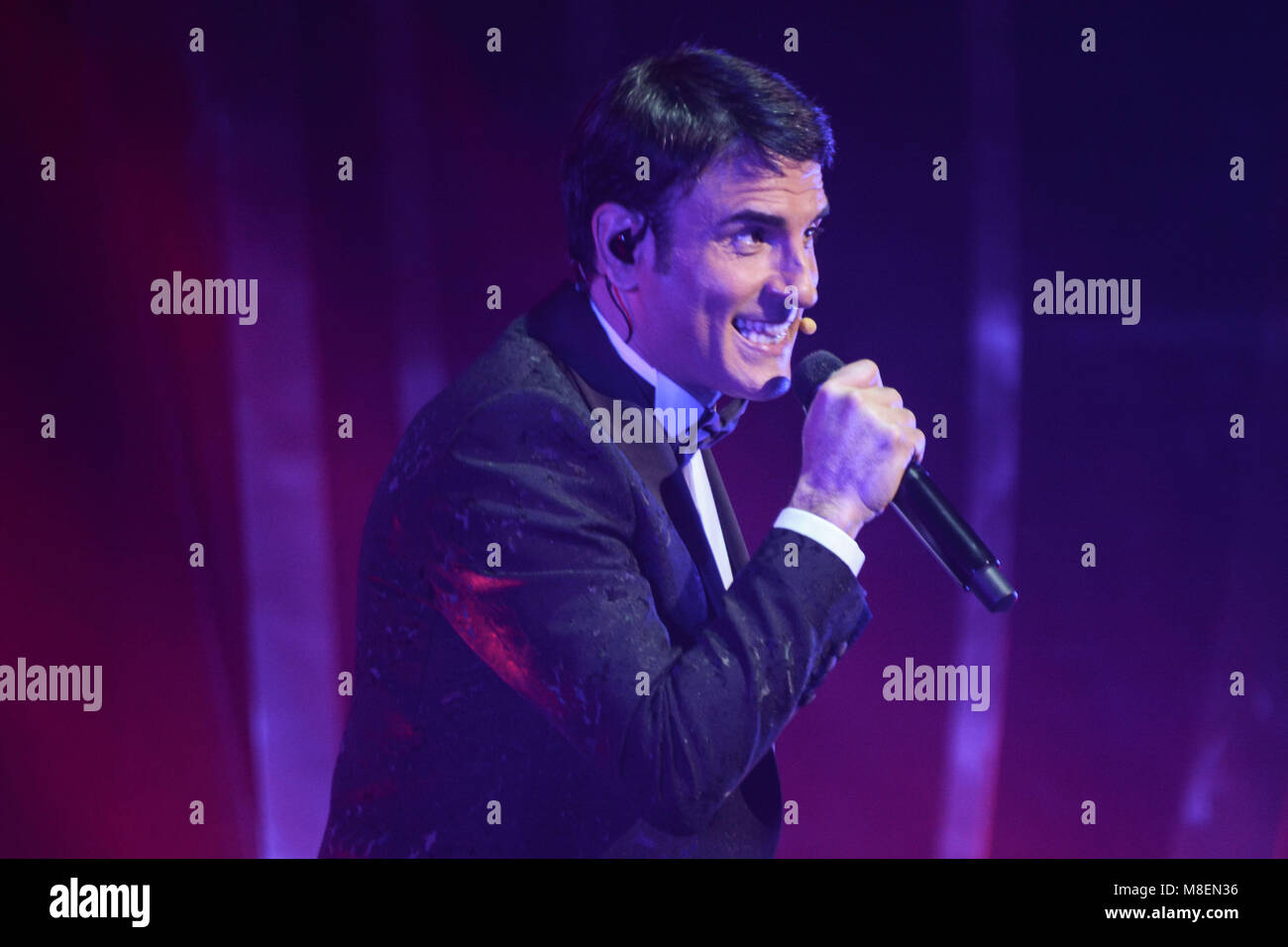 Naples, Italy. 16th Mar, 2018. Sal Da Vinci, Italian singer and actor ...