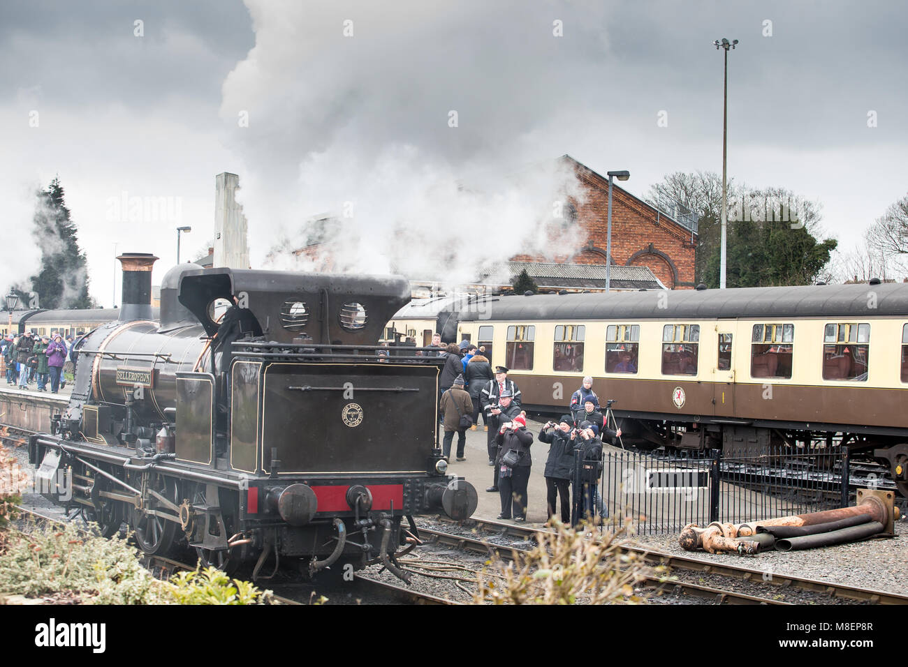 Kidderminster, UK. 17th March, 2018. Severn Valley Railway enthusiasts ...