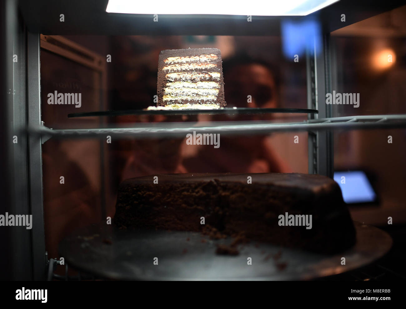 13 March 2018, Germany, Berlin: A cake, known as 'Kalter Hund' (lit ...