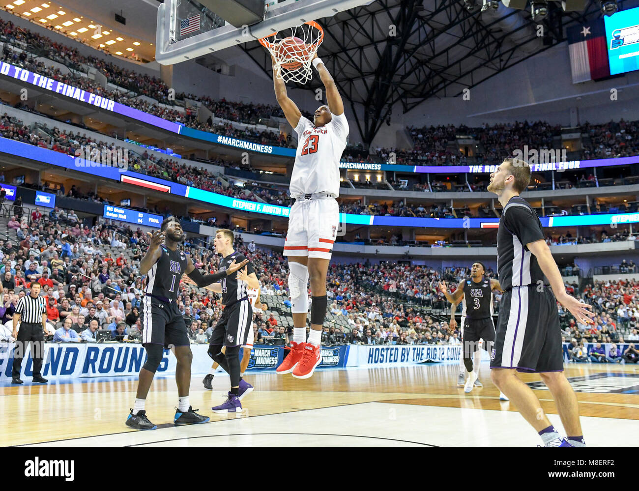 March 15, 2018: Texas Tech Red Raiders guard Jarrett Culver #23 goes up ...