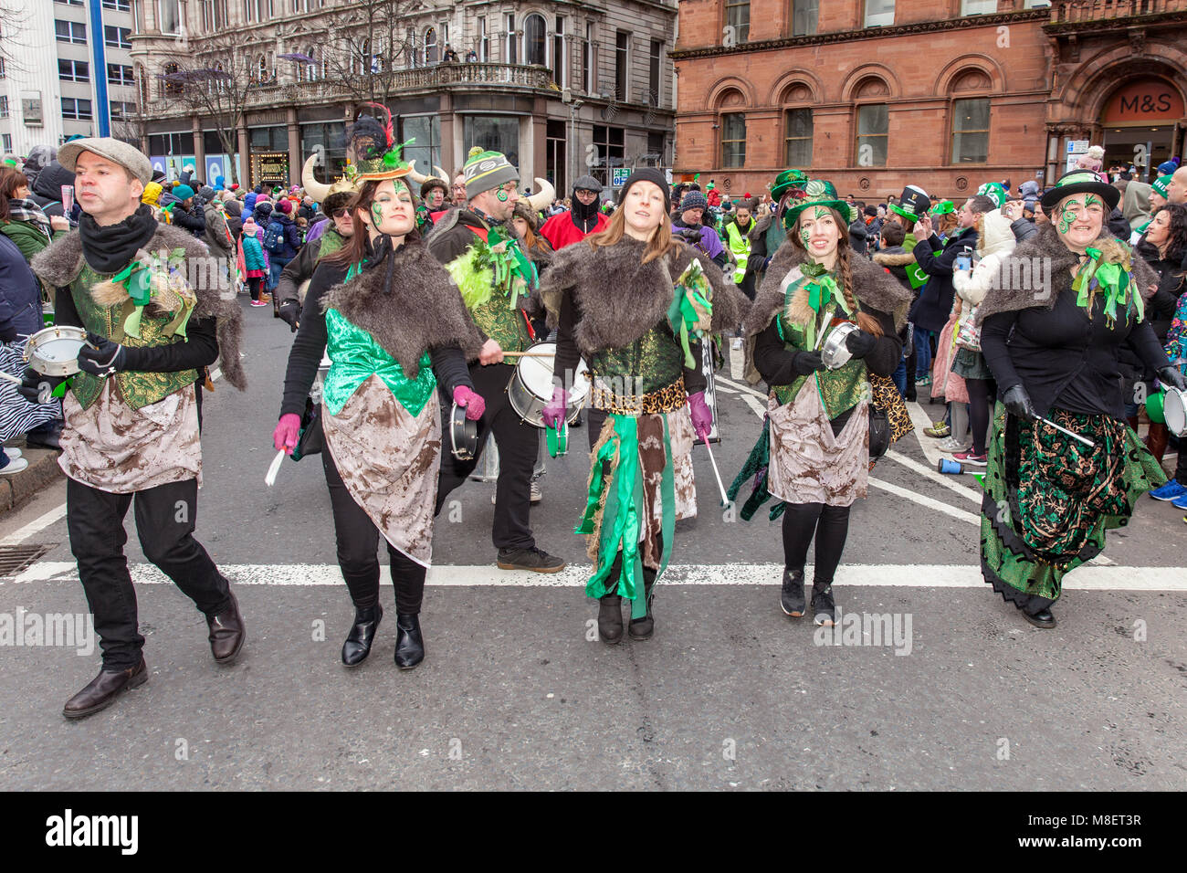 Belfast, UK.17th March, Saint Patrick's Day Parade There was many ...