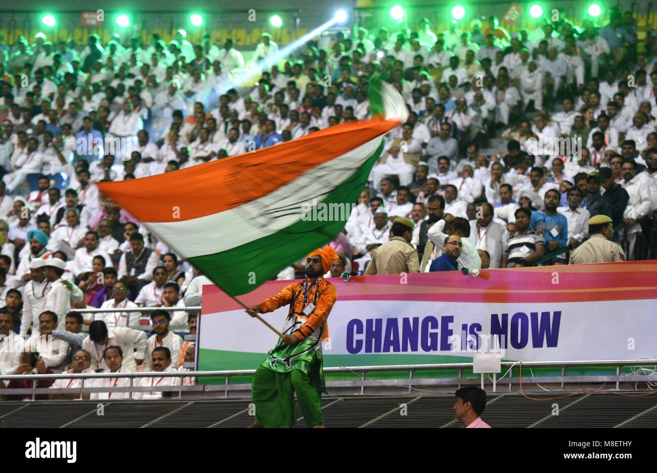 NEW DELHI, INDIA - MARCH 17: Congress leaders and workers attend the ...