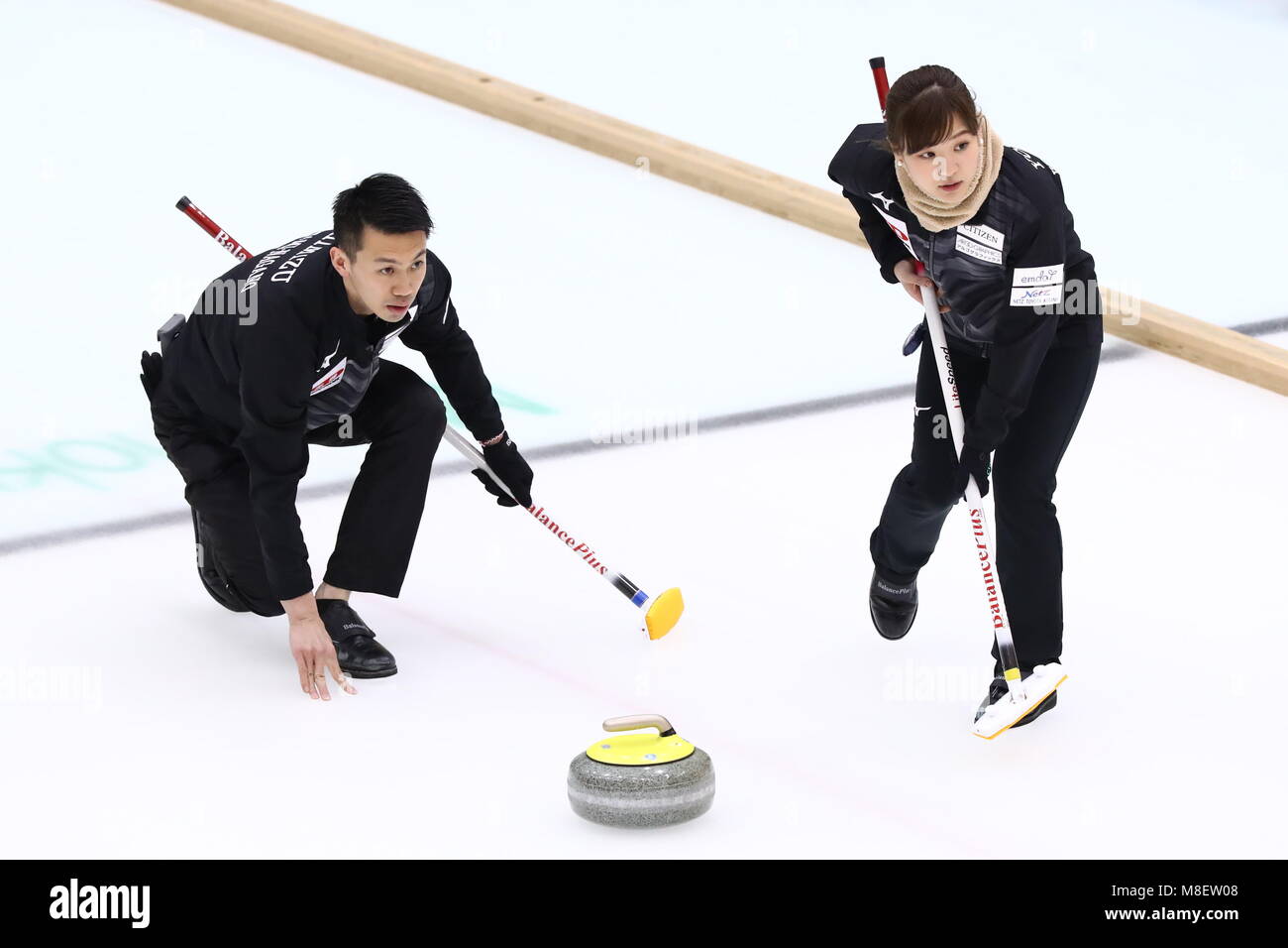 Michigin Dream Stadium Curling Hall, Aomori, Japan. 17th Mar, 2018 ...