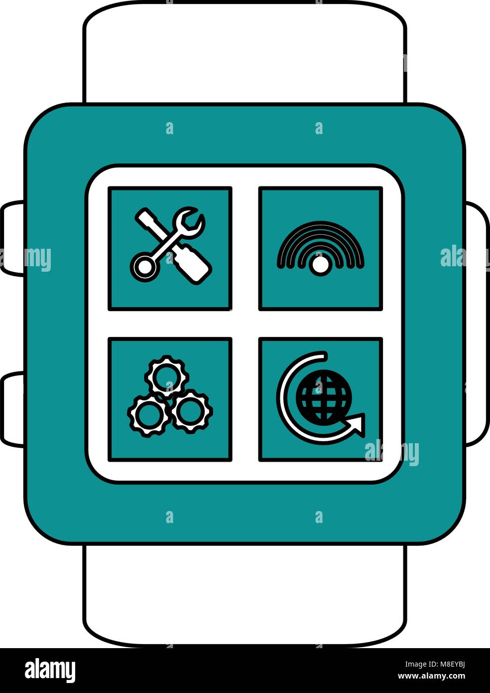 Smartwatch wearable tecchnology vector illustration graphic design ...