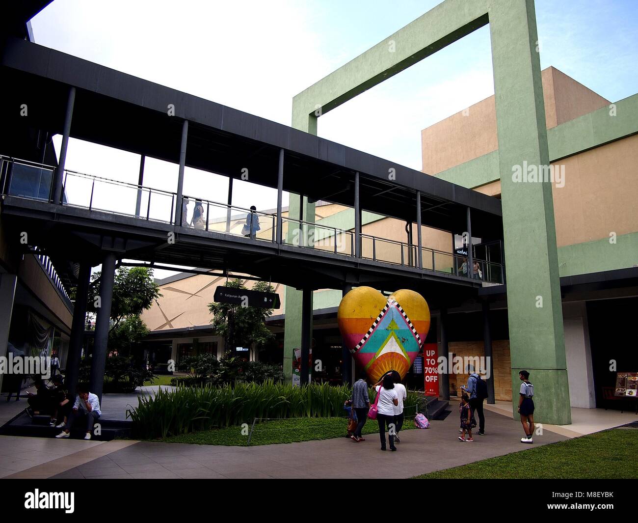 QUEZON CITY, PHILIPPINES - MARCH 9, 2018: Outdoor park and garden in UP ...