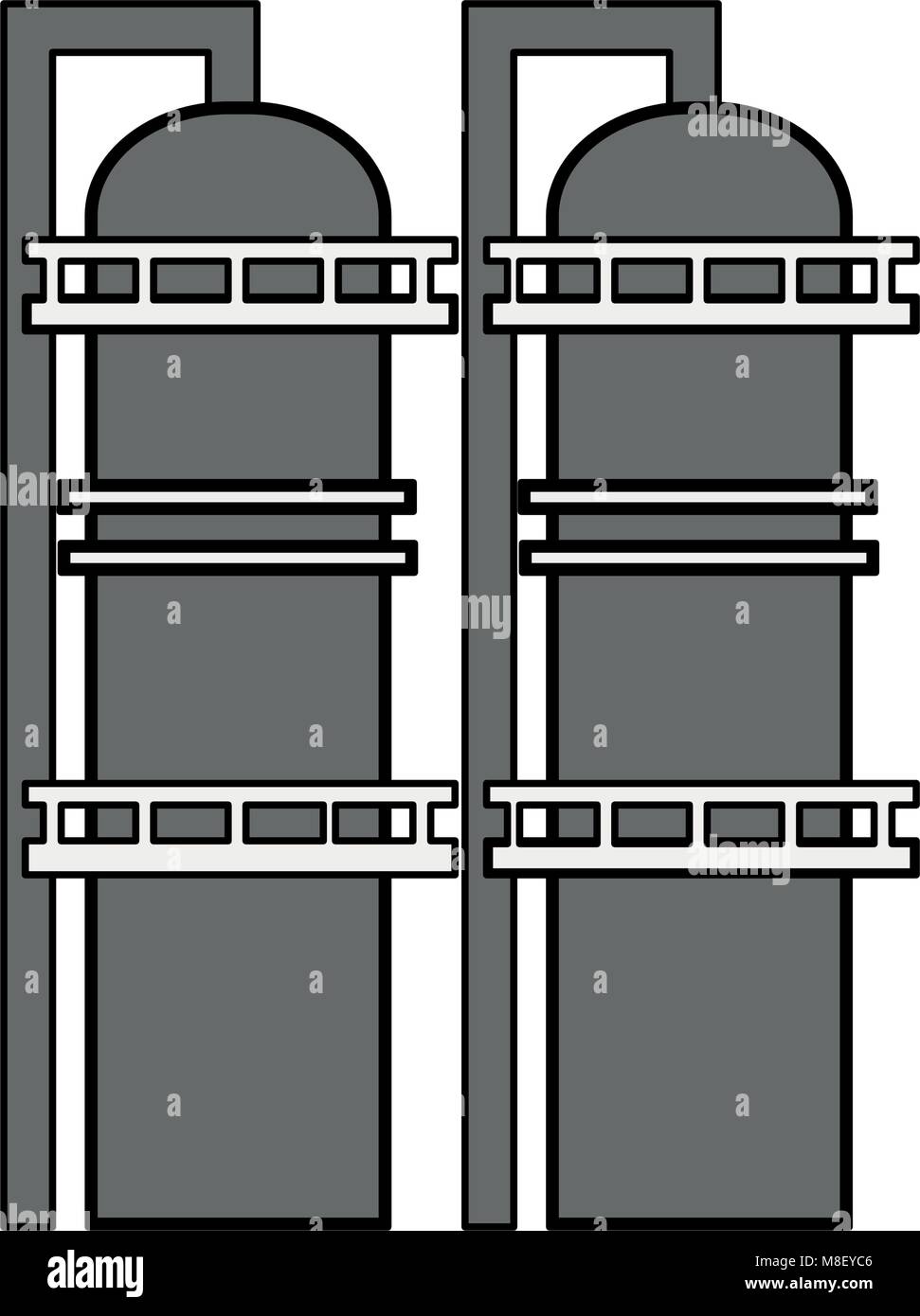Natural gas factory vector illustration graphic design Stock Vector ...
