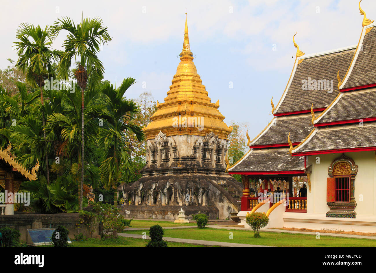 Thailand, Chiang Mai, Wat Chiang Man, buddhist temple Stock Photo - Alamy