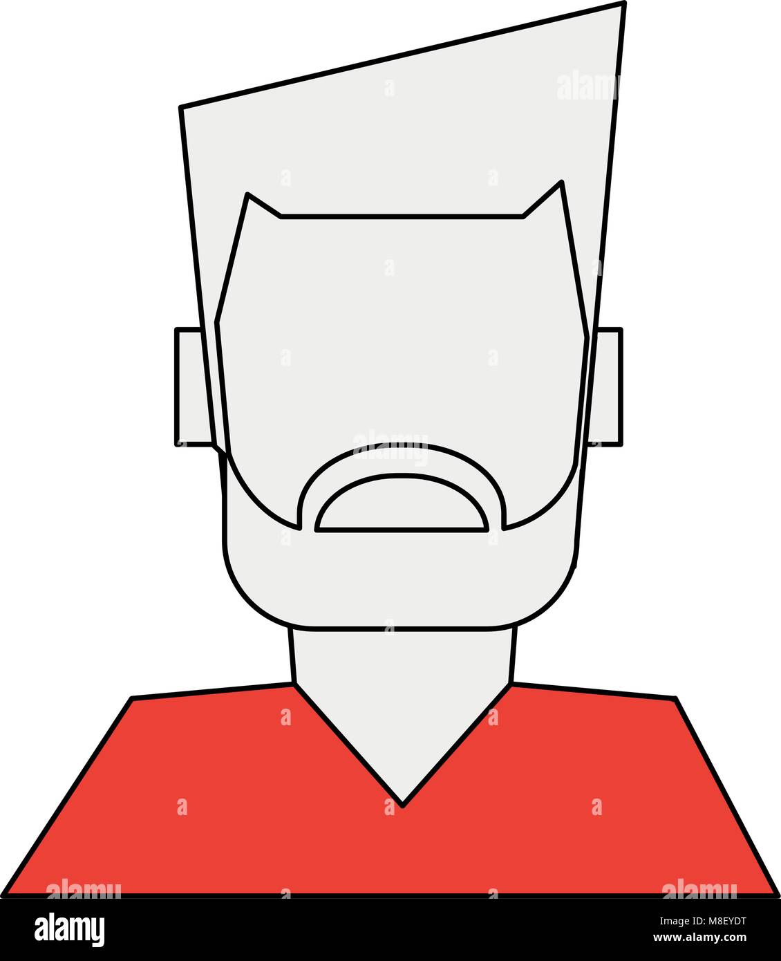 Man faceless profile vector illustration graphic design Stock Vector ...