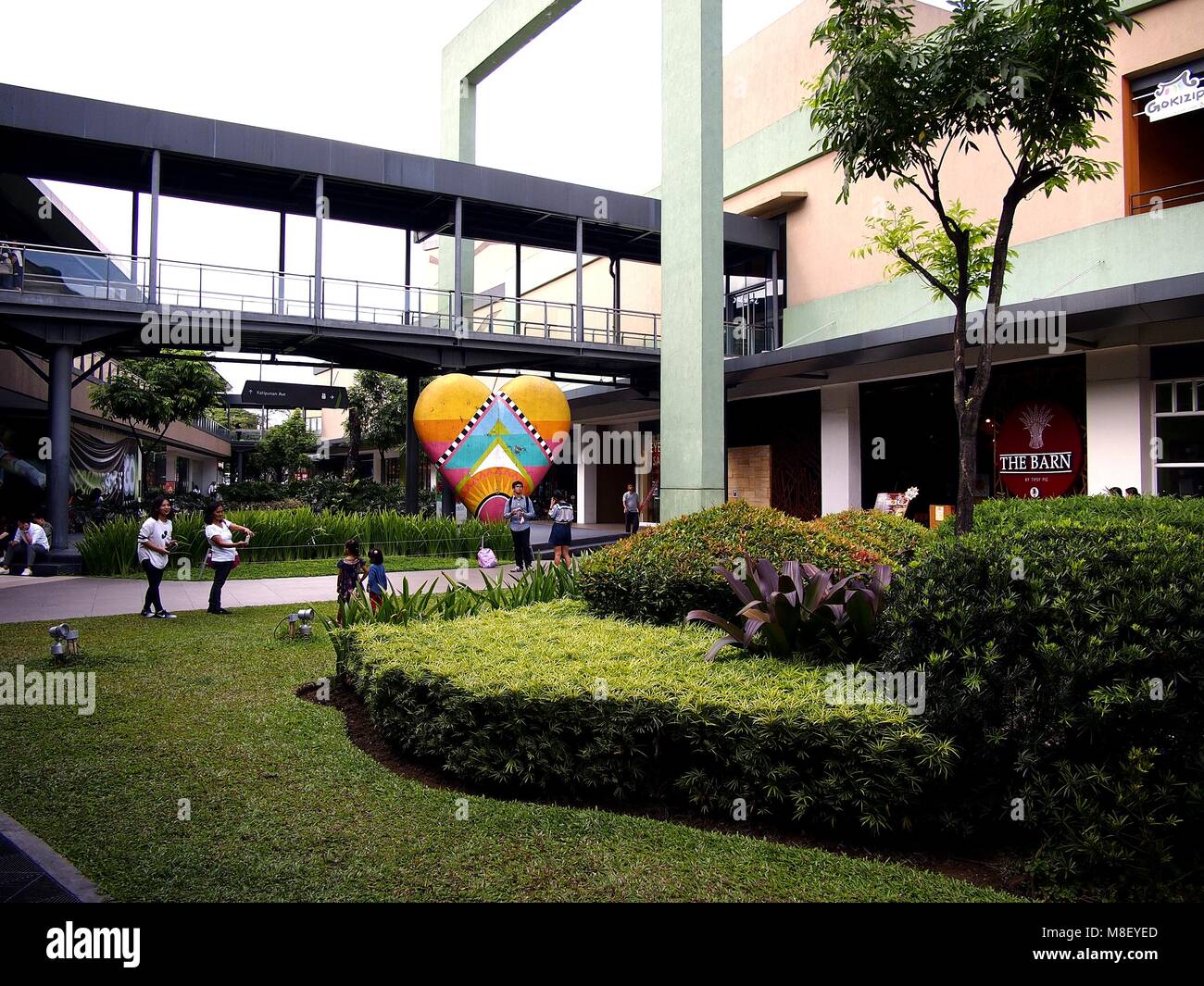 QUEZON CITY, PHILIPPINES - MARCH 9, 2018: Outdoor park and garden in UP ...