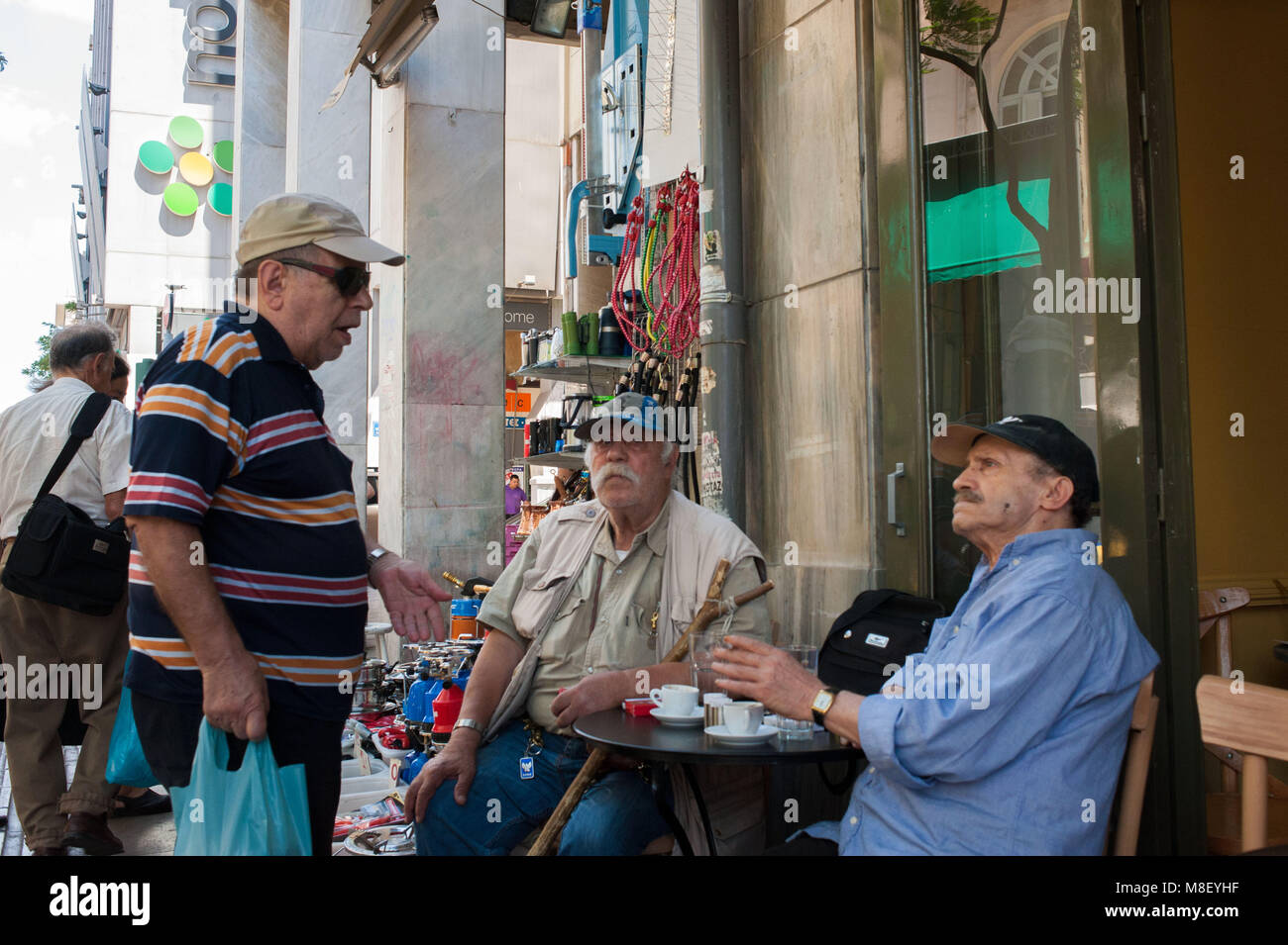 Athens. Elderly people, Athinas. Greece Stock Photo - Alamy