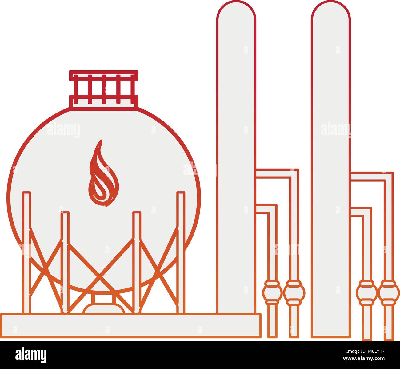 Natural gas factory vector illustration graphic design Stock Vector ...