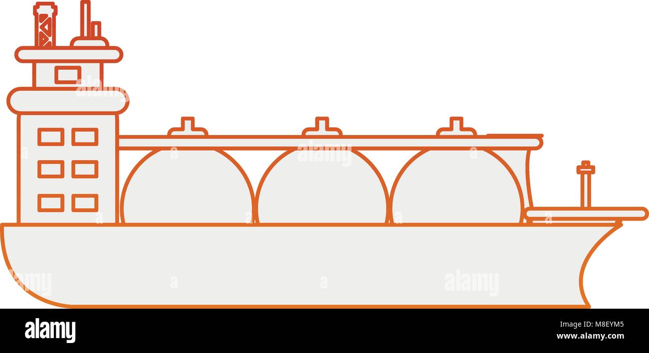 Natural gas ship vector illustration graphic design Stock Vector Image ...