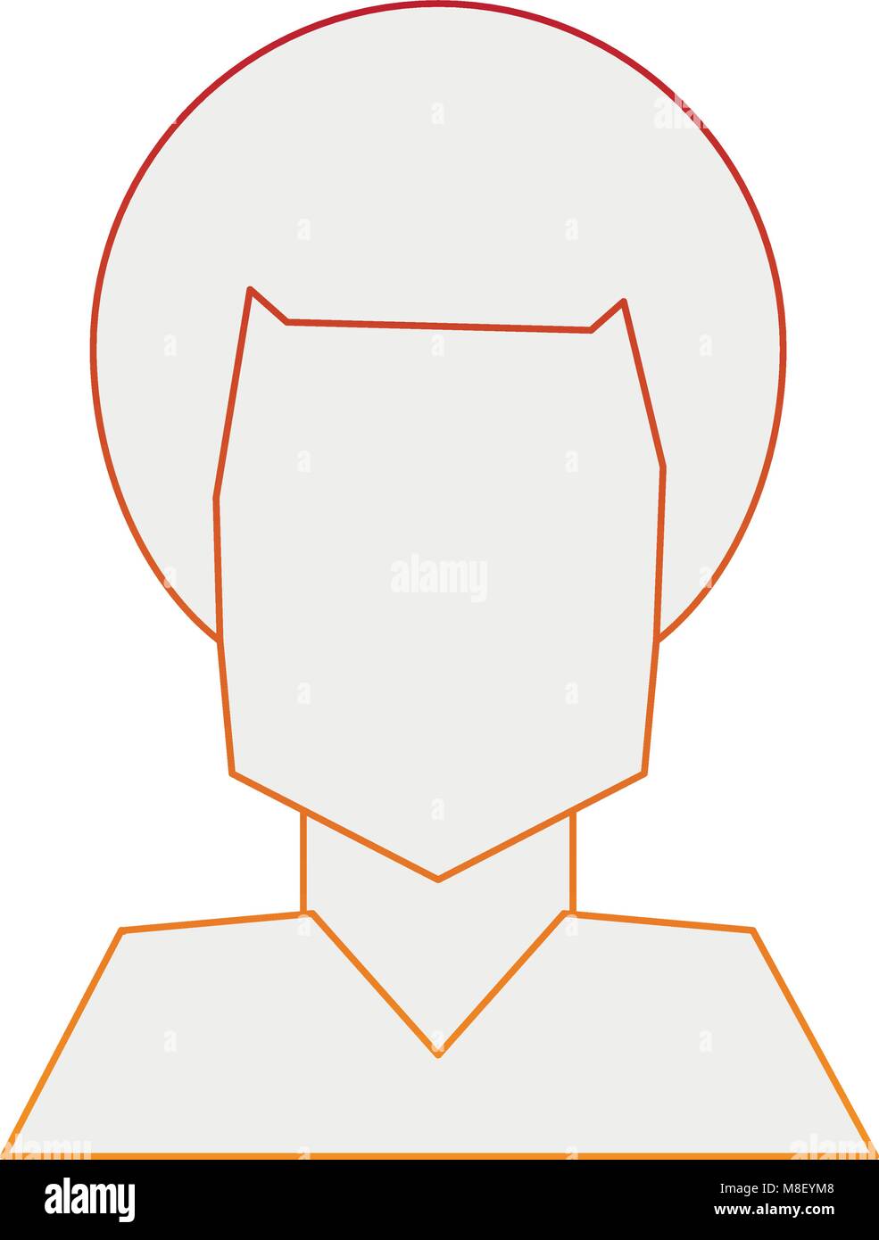 Man faceless profile vector illustration graphic design Stock Vector ...