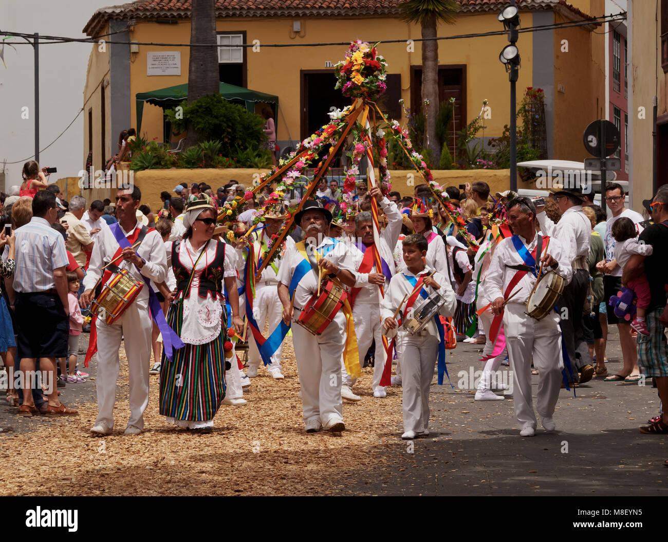 Romeria de San Benito de Abad, traditional street party, San Cristobal ...