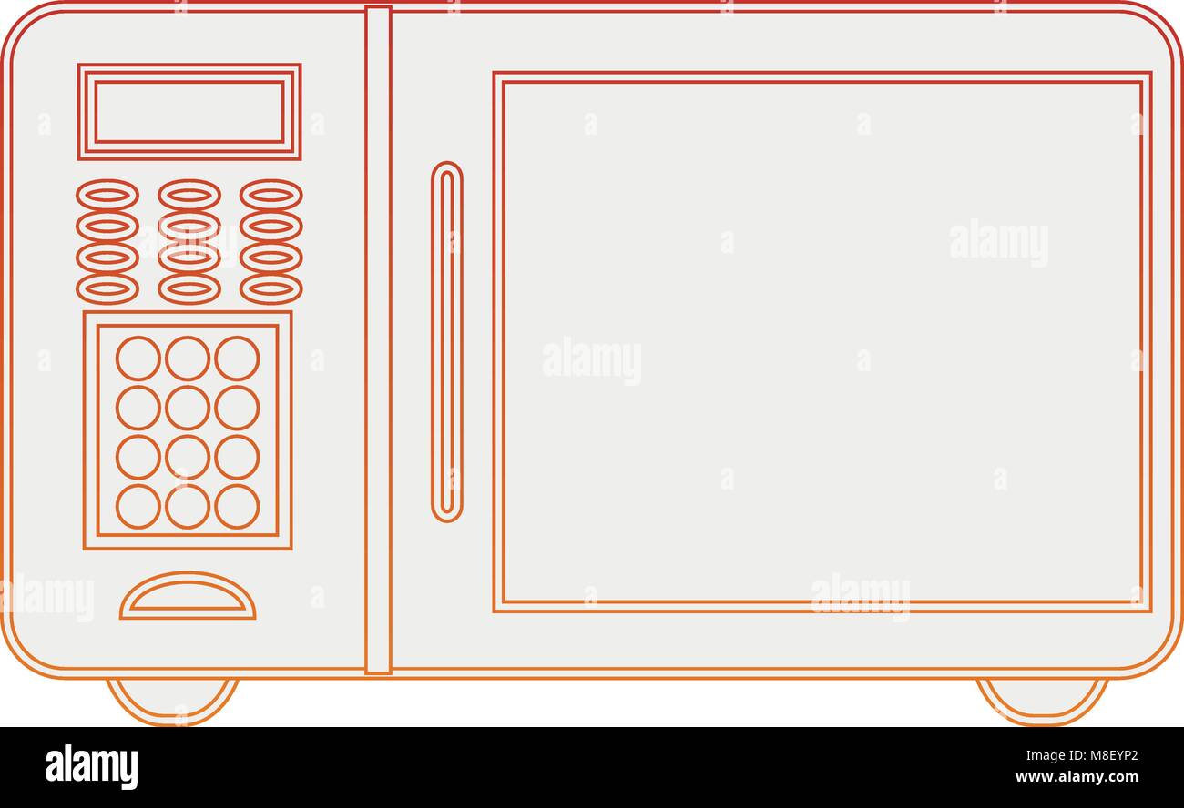 Microwave kitchen appliance vector illustration graphic design Stock ...