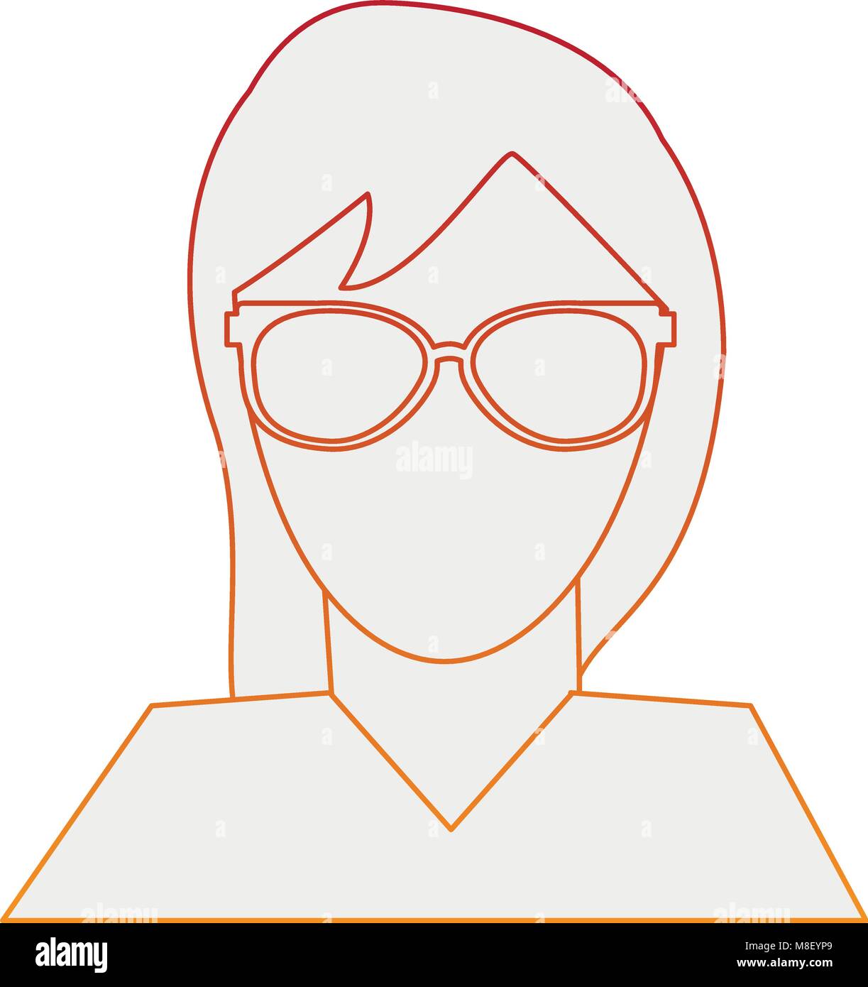 Woman faceless profile vector illustration graphic design Stock Vector ...