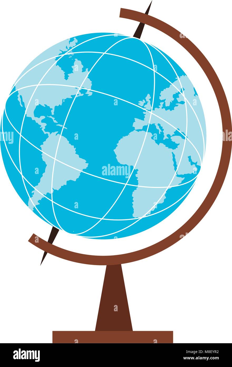 Earth globe map vector illustration graphic design Stock Vector Image ...