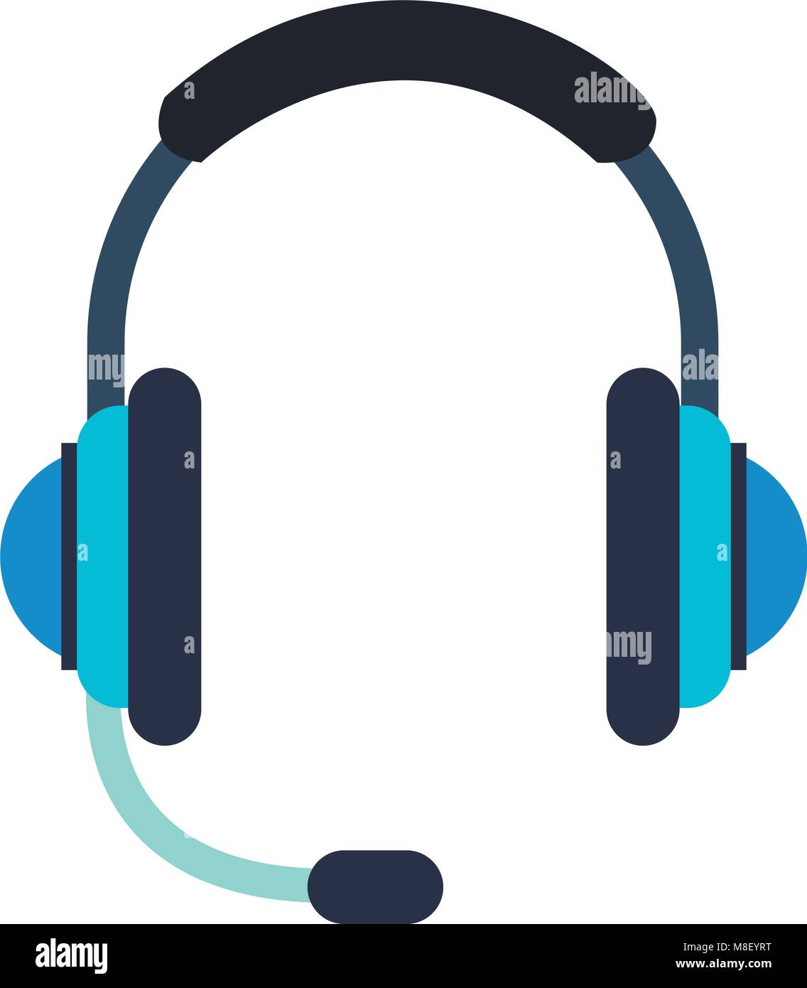 Call center headset vector illustration graphic design Stock Vector ...