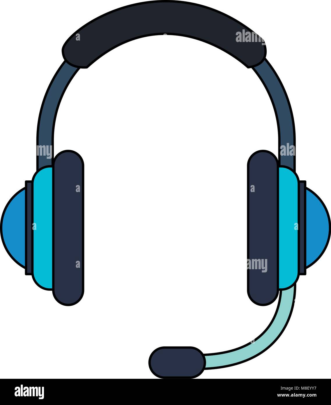 Call center headset vector illustration graphic design Stock Vector ...