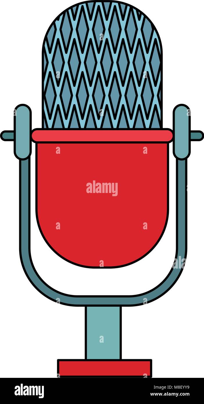 Vintage radio microphone vector illustration graphic design Stock ...