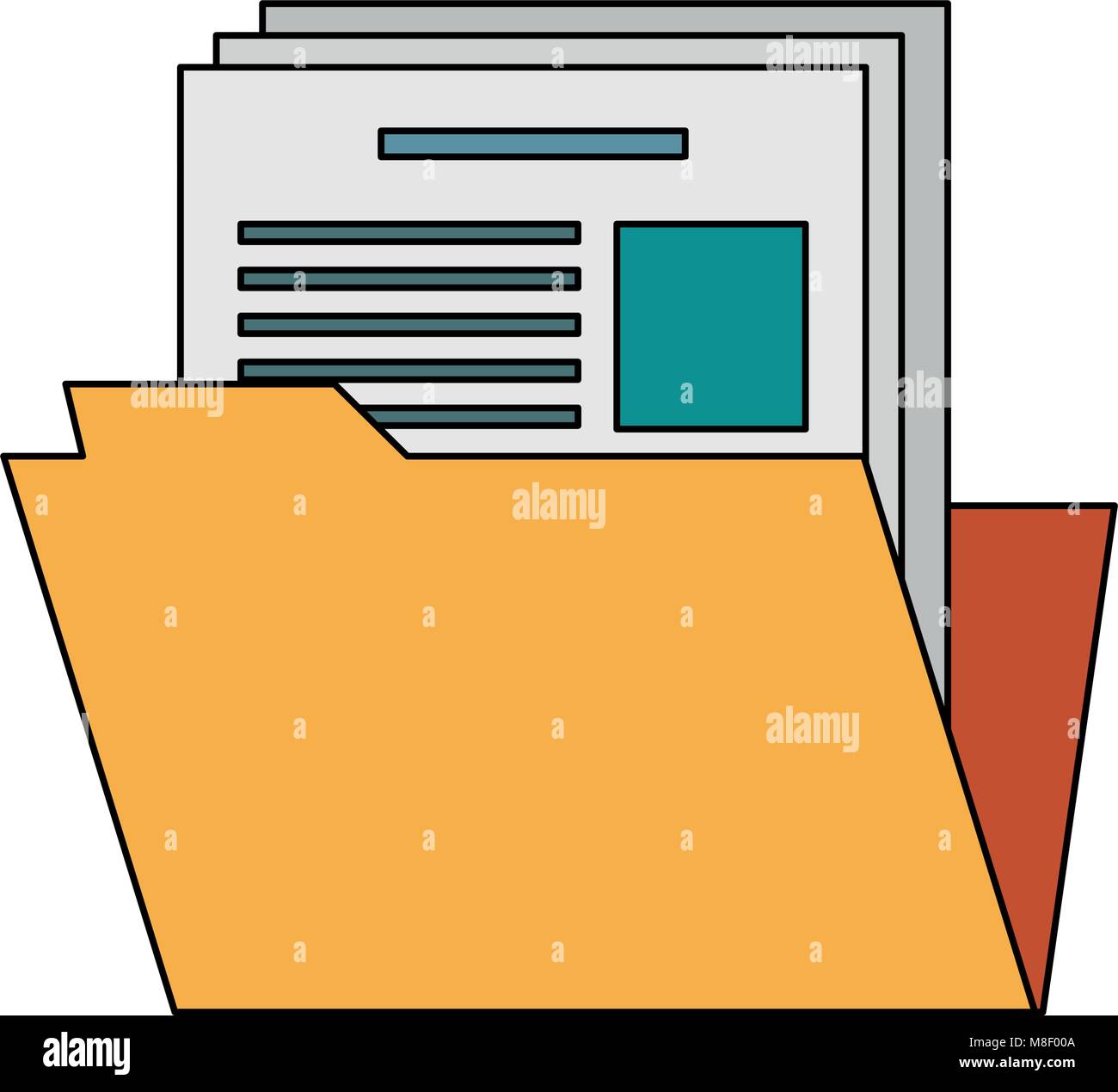 Folder document symbol vector illustration graphic design Stock Vector ...