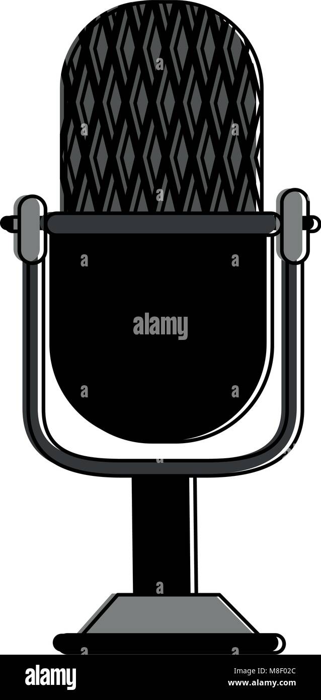 Vintage radio microphone vector illustration graphic design Stock ...