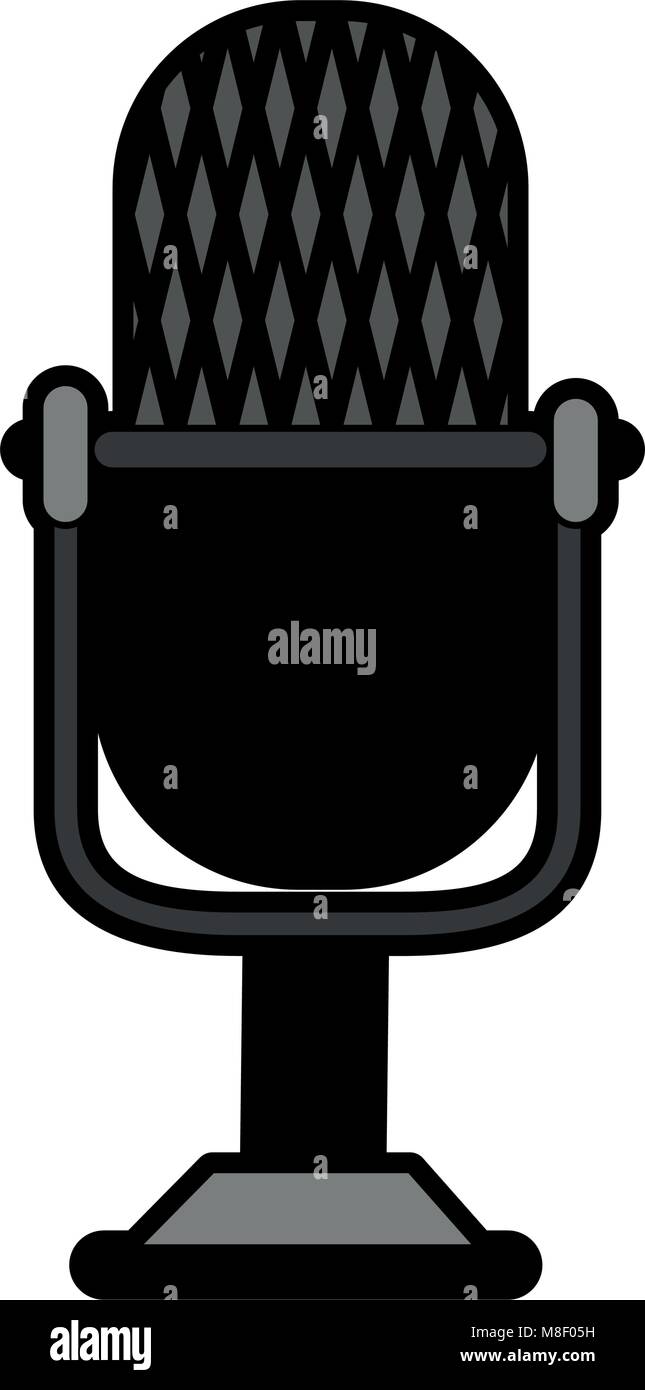 Vintage radio microphone vector illustration graphic design Stock ...