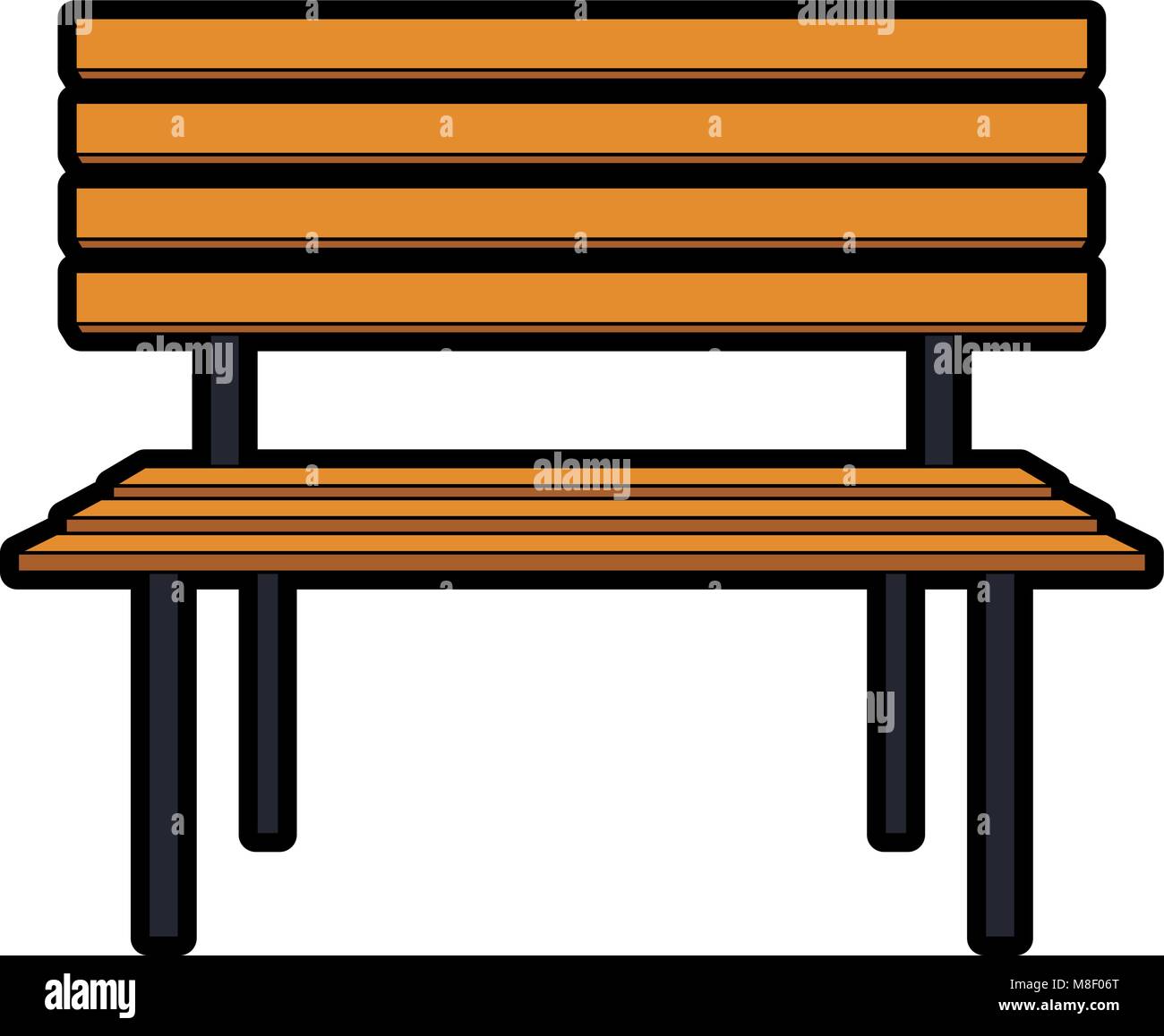 Park wooden chair vector illustration graphic design Stock Vector Image ...