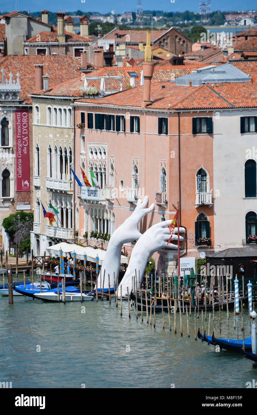 Giant Hands, Venice Stock Photo - Alamy