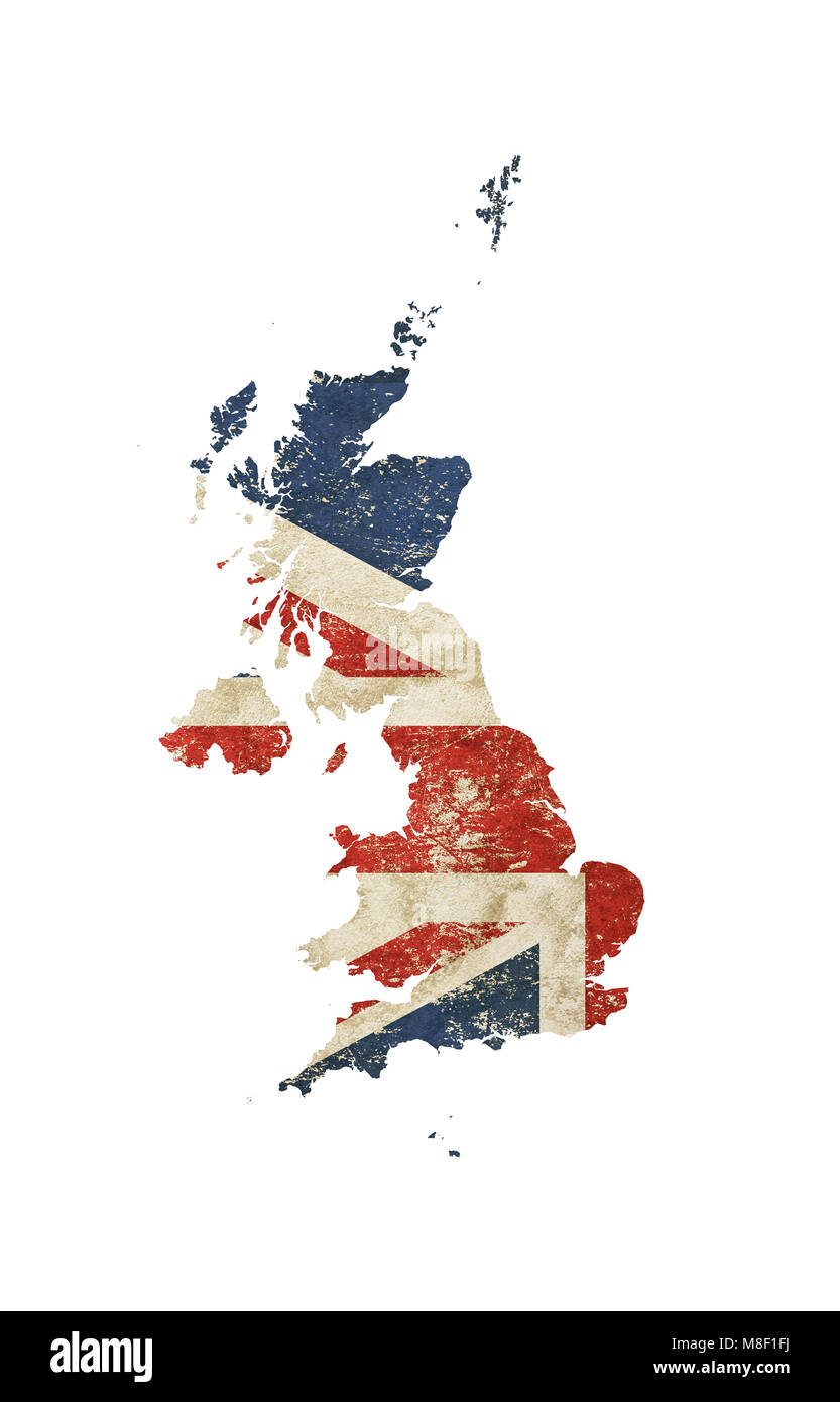 UK map shaped old grunge vintage dirty faded shabby distressed Great ...